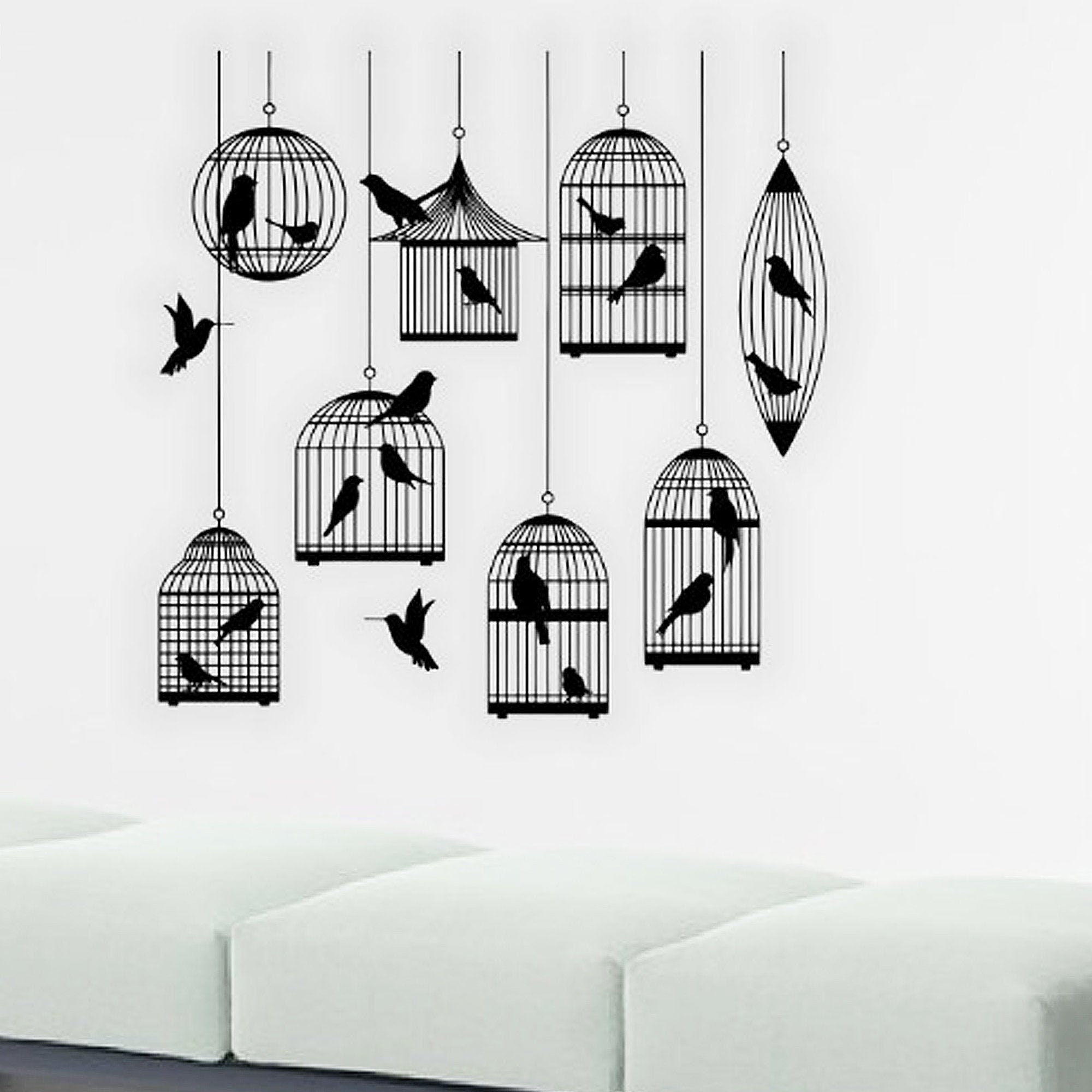 Birds Cages Wall Panel Lasercut File 3D Puzzle Vector - Etsy