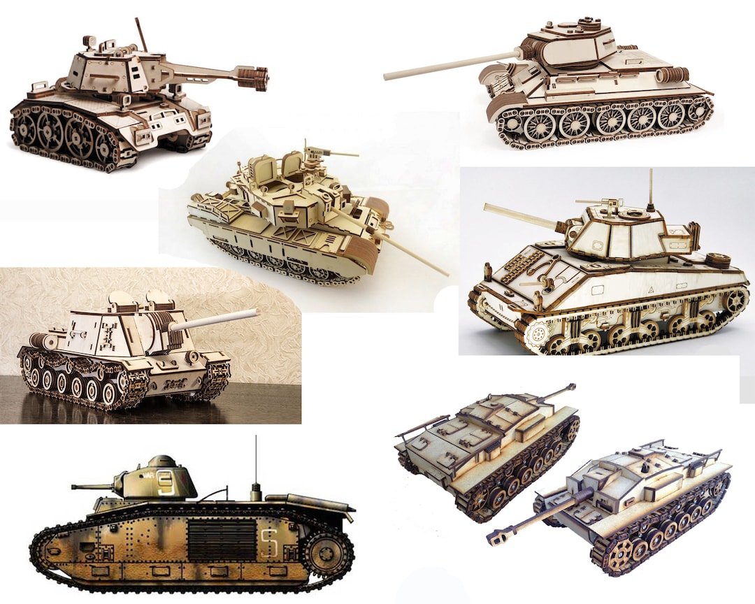 Set of 7 Tanks SVG, Tank Bundle, Tank Constructor, Cricut, Laser Cut ...