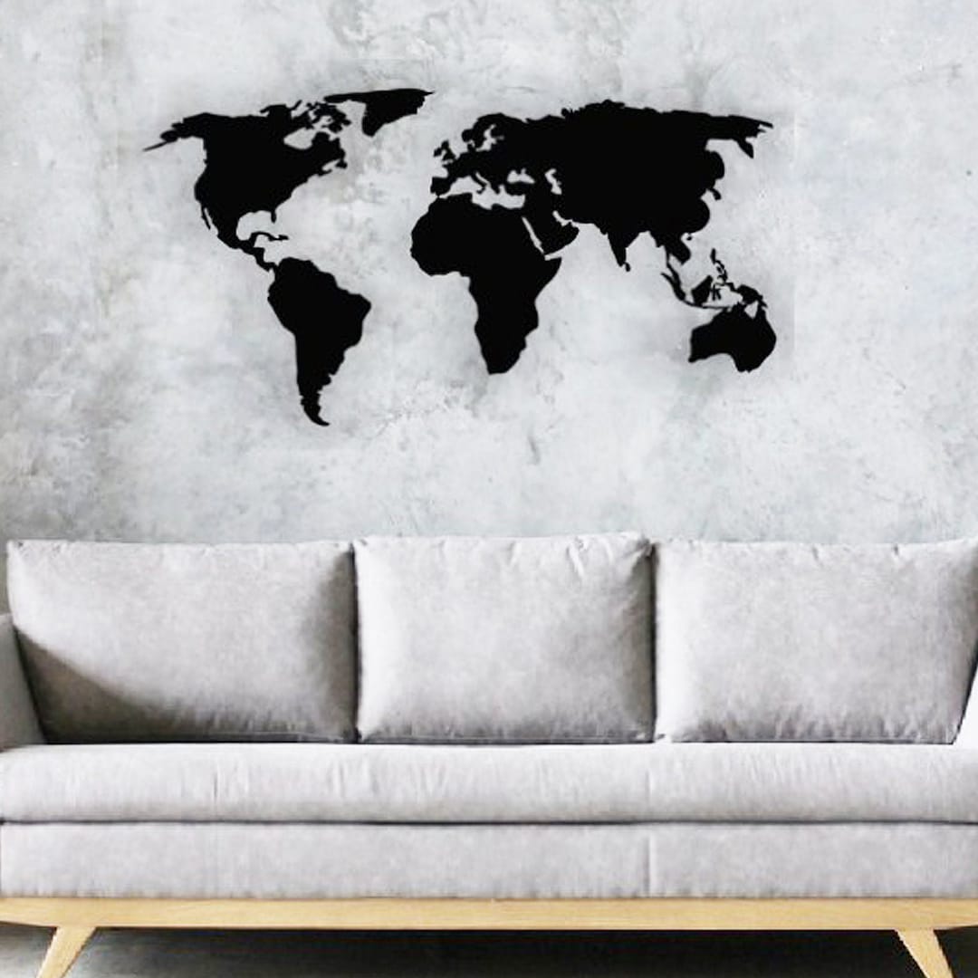 World Map, Wall Panel, Lasercut File, 3D Puzzle, Vector, Laser Cut ...