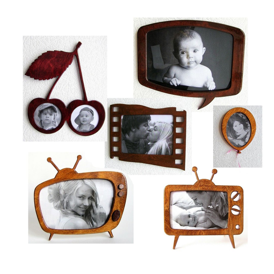 Marco de fotos retro 6 tipos paquete SVG eps dxf pdf cdr, paquete de ...