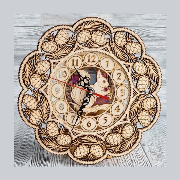 Squirrel Clock - Etsy