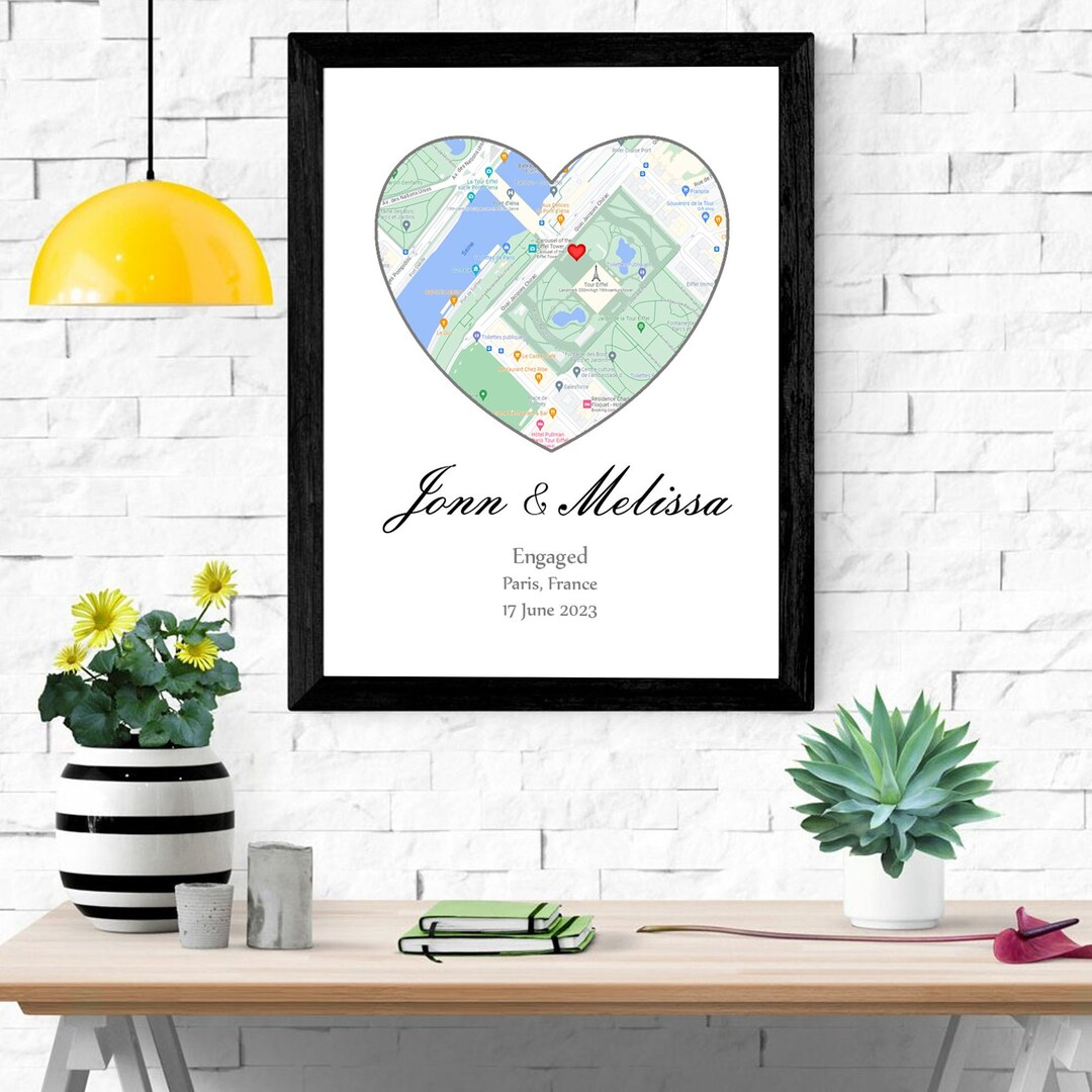 Custom Map Print, Custom City Map, Personalized Print, Travel Map Gift ...