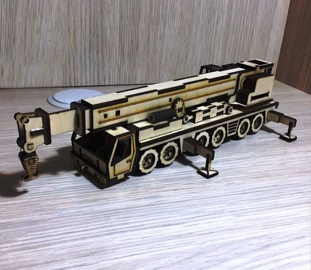 Truck Crane Svg, Lasercut File, 3D Puzzle, Crane Svg, Cnc, Laser Cut ...