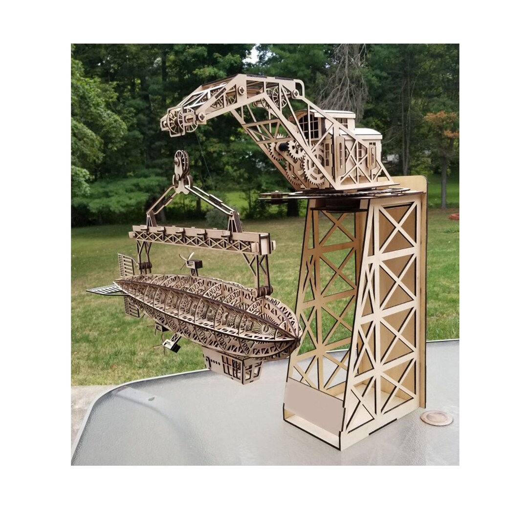 Airship Laser Cut SVG, Wooden Airship, 3D Room Decor Wooden Airship ...