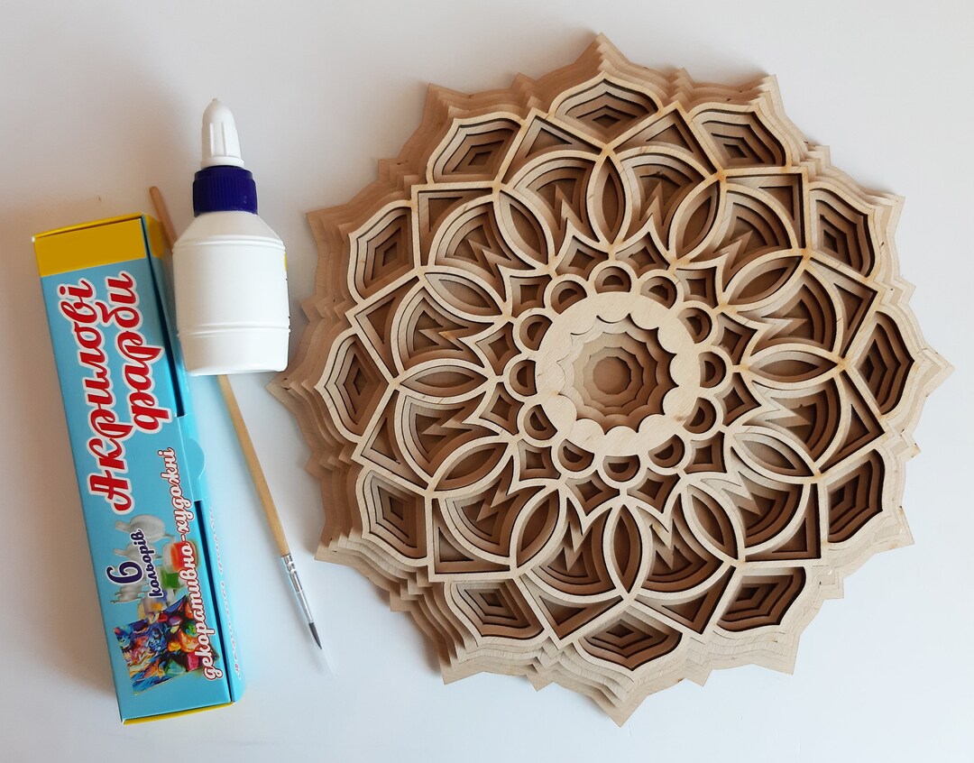 Mandala 5 Layer Art Piece SVG, PDF, DXF, Ai, Multi-layer Mandala File ...