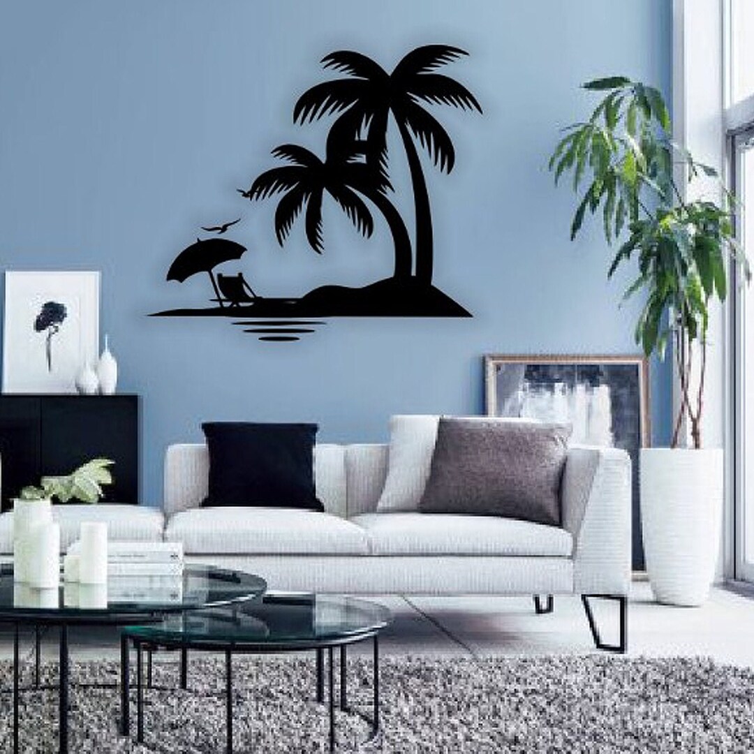 Palm Trees SVG, Beach, Panels on the Wall, Cricut, Laser Cut Vector ...