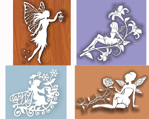 Fairy Set 4 Pcs Lasercut File 3D Puzzle Vector Laser Cut | Etsy
