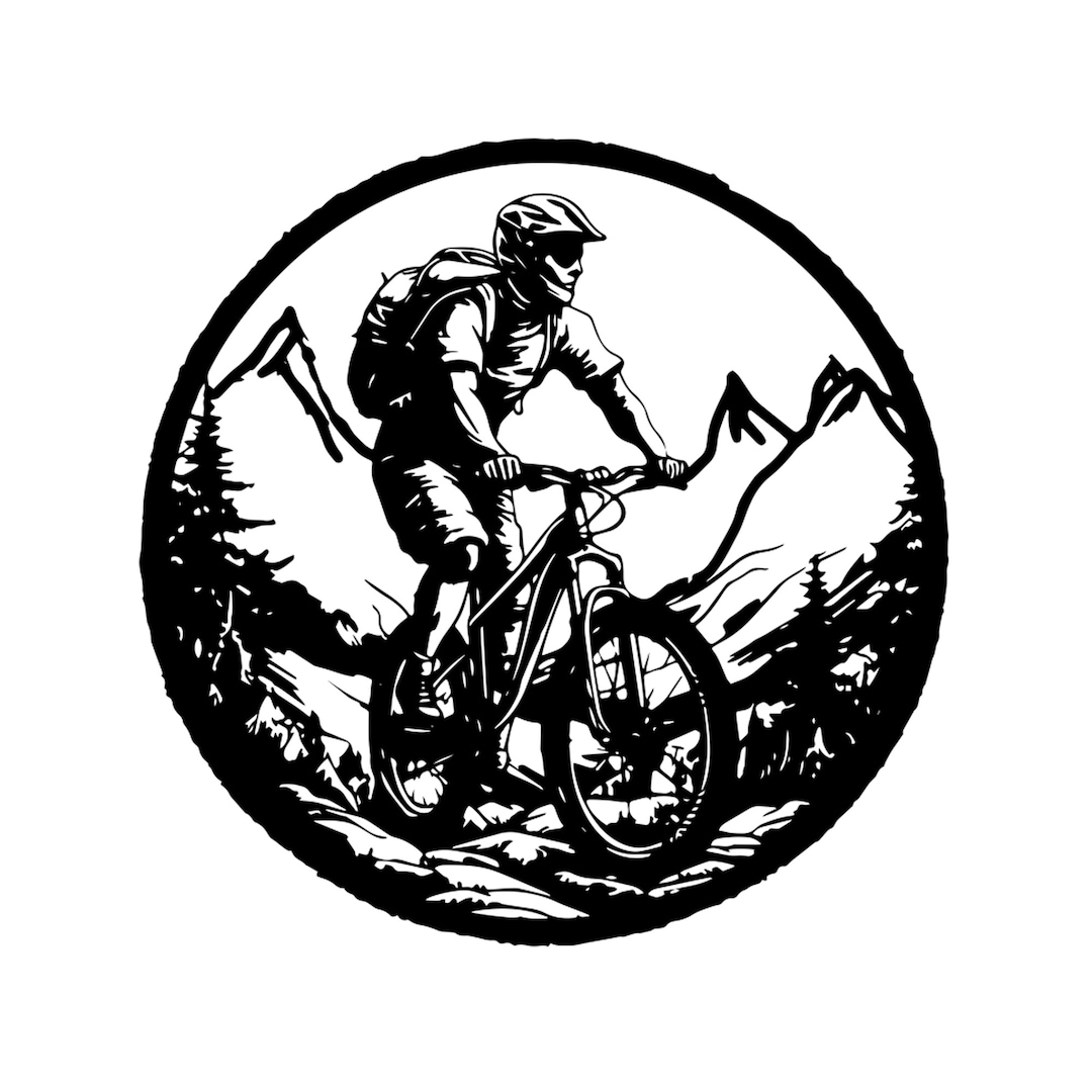 Mountain Bike Svg, Cycling Svg, Outdoor Svg, Forest Svg, Mountains MTB ...