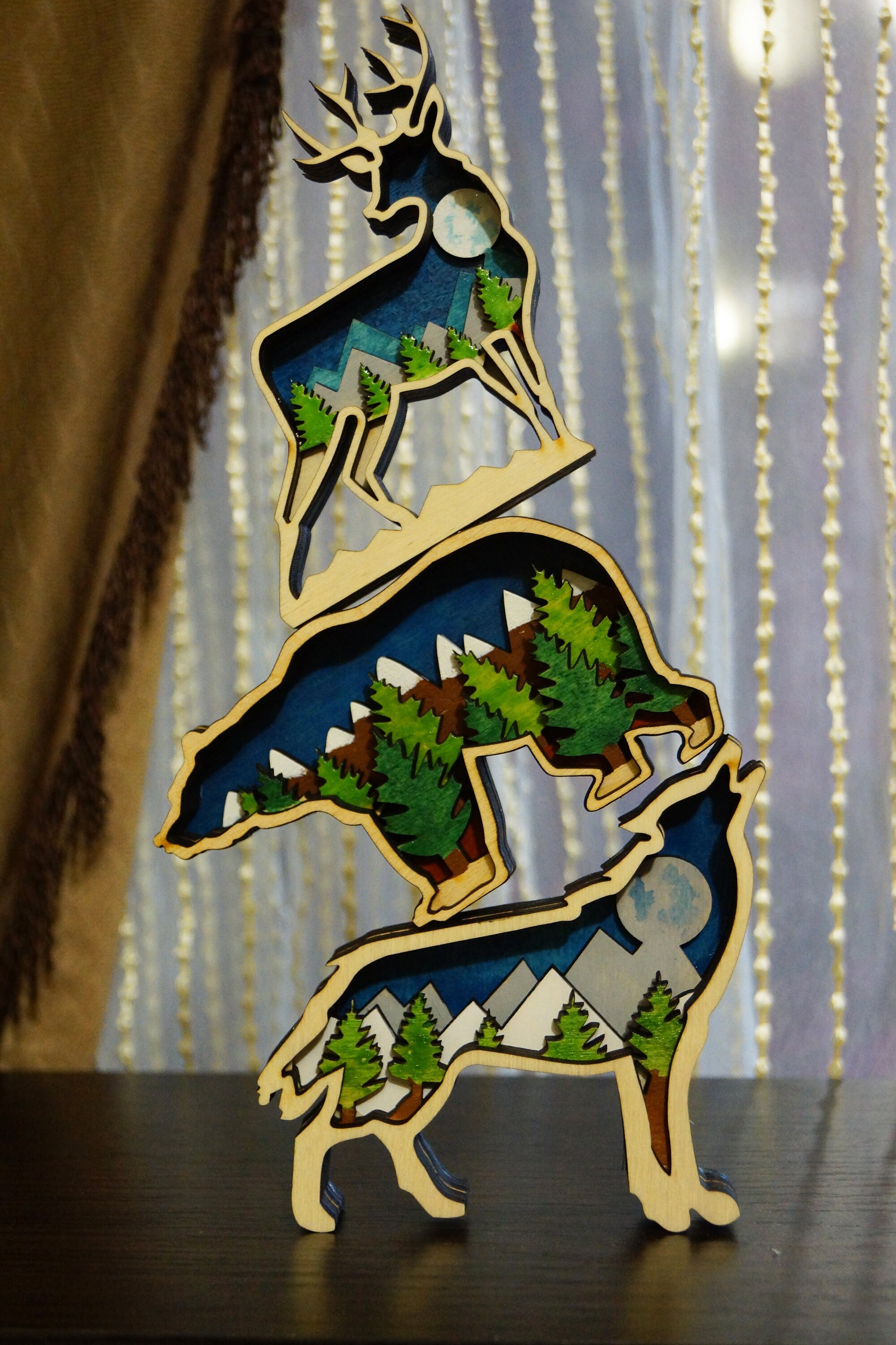 Wolf 5 Layer Art Piece SVG, PDF, DXF, Ai, Multi-layer File, Digital ...