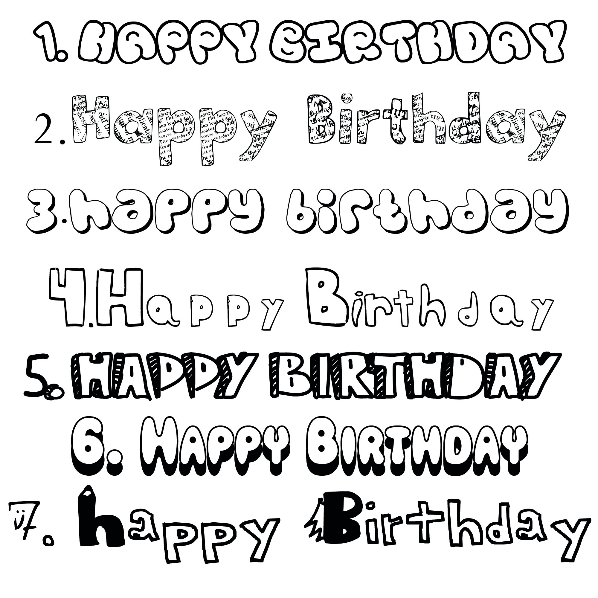 Happy Birthday Cool Font