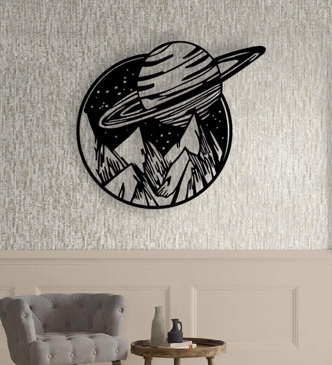 Planet Saturn, Wall Panel, Lasercut File, 3D Puzzle, Vector, Laser Cut ...