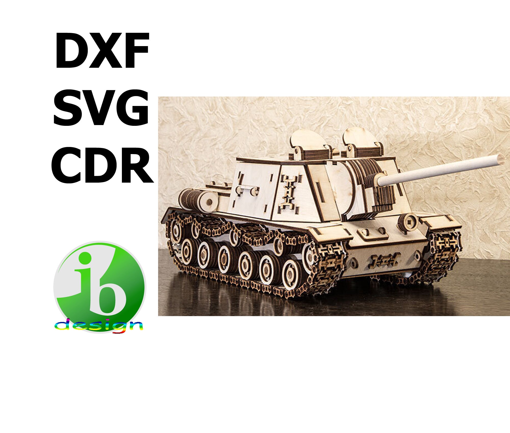 Tank SVG, SAU Tank Destroyer SVG, Lasercut File, 3D Puzzle, Vector ...