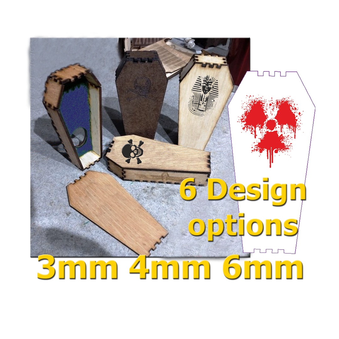 Coffin Box SVG, Coffin Box Svg Laser Cutting Files for Lightburn ...