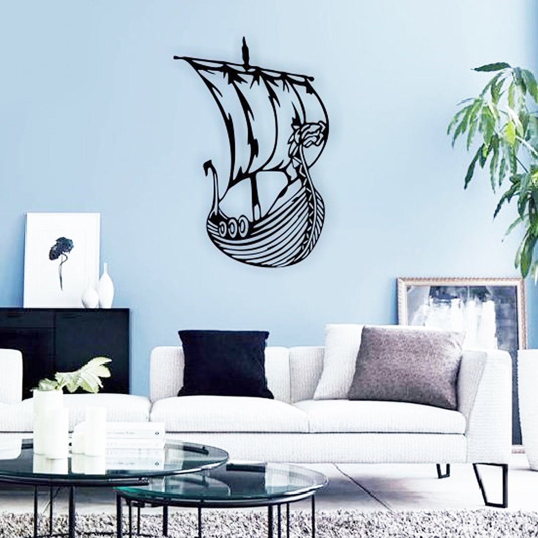 Viking Boat SVG, Viking Svg, Panels on the Wall, Lasercut File, Laser ...