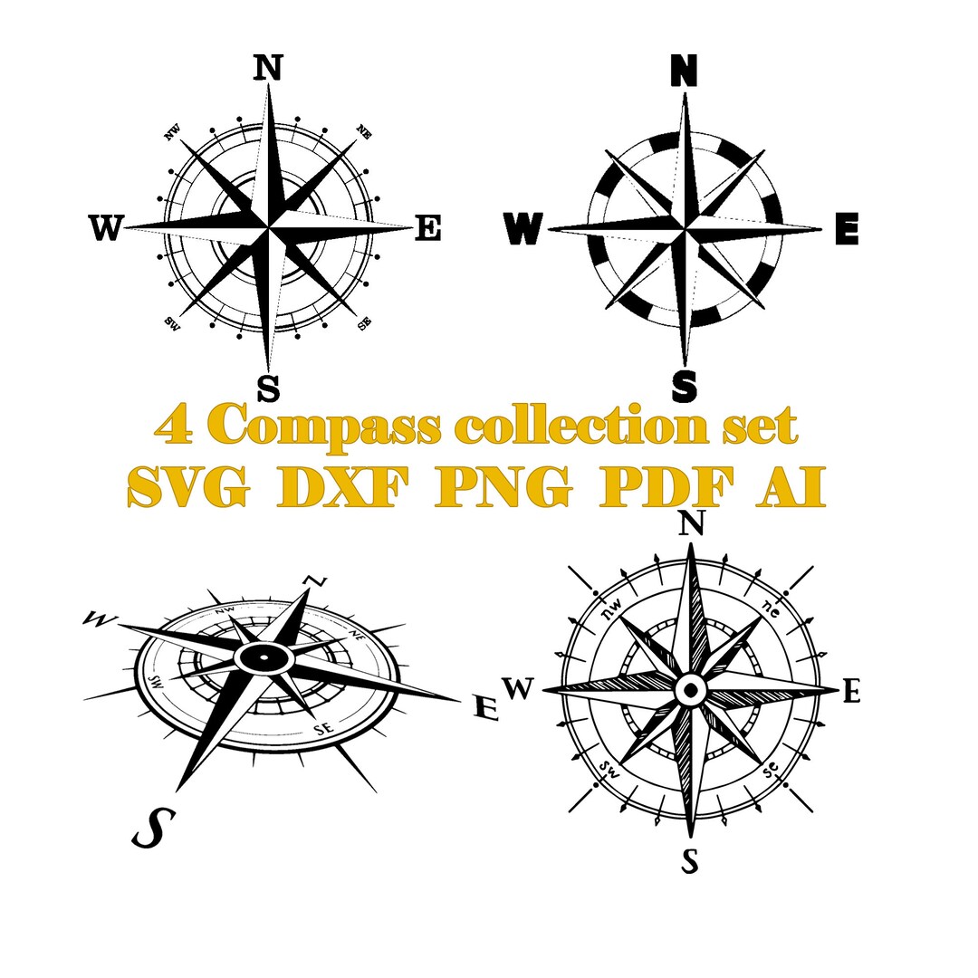 Compass Svg, Nautical Compass Svg, Compass Rose Svg, Compass Star Svg ...