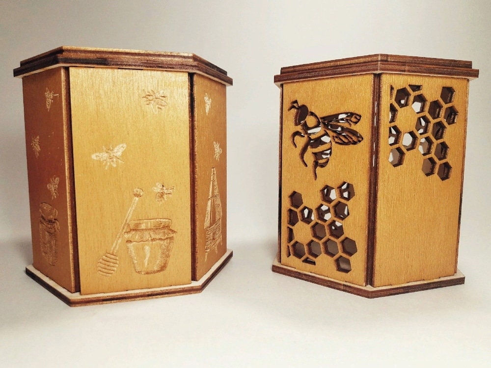 Box With Bees and Honey SVG, Honey Box SVG, Candy Box Basket Svg ...