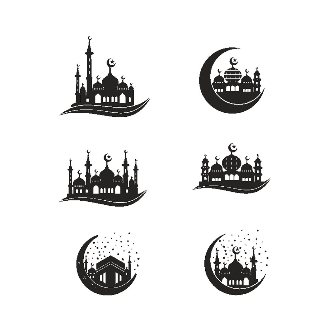 Islam Svg, Mosques Svg, Mosques Bundle, a Set of 6 Pieces, Ramadan Svg ...