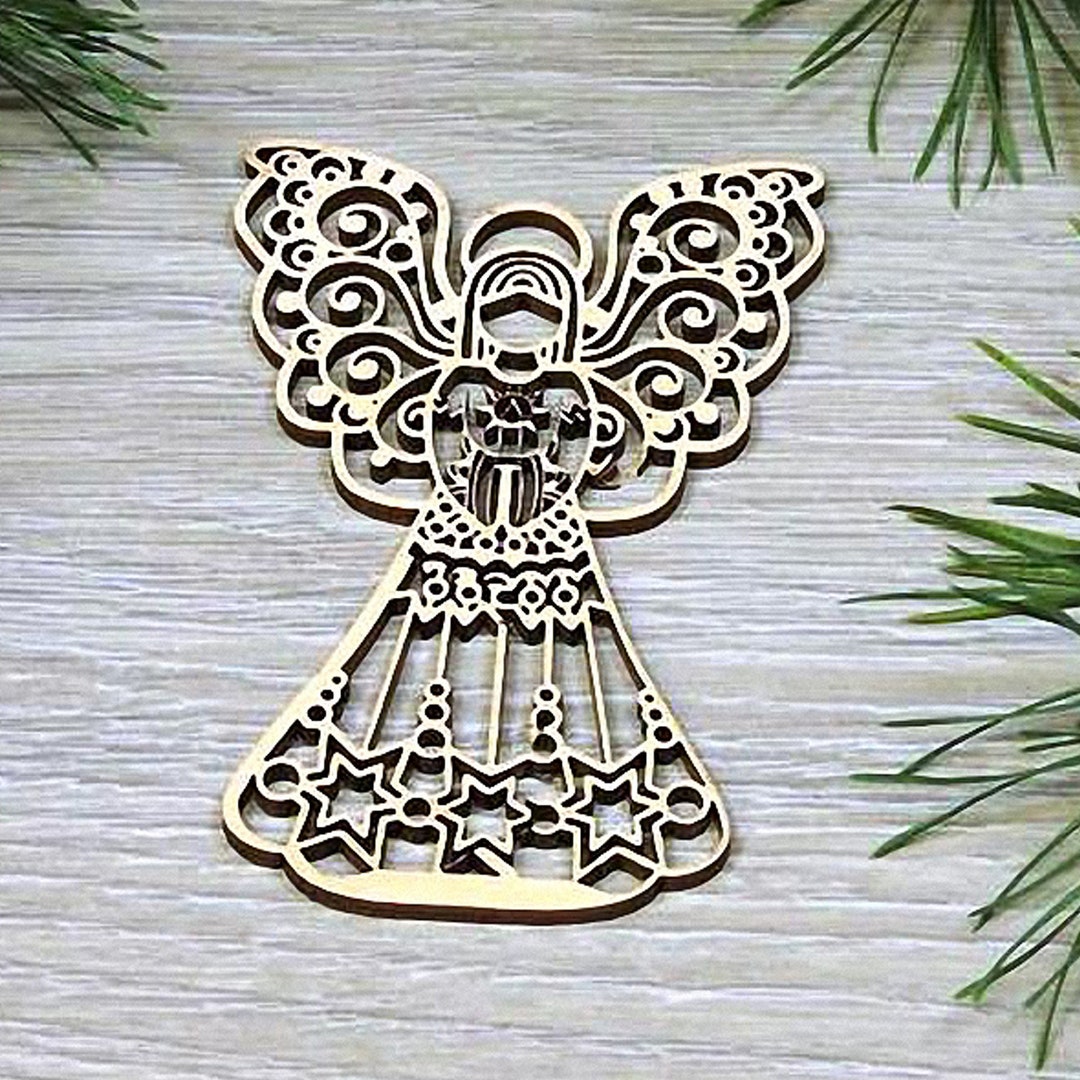 Angel, Lasercut File, 3D Puzzle, Vector, Laser Cut Vector, Glowforge ...
