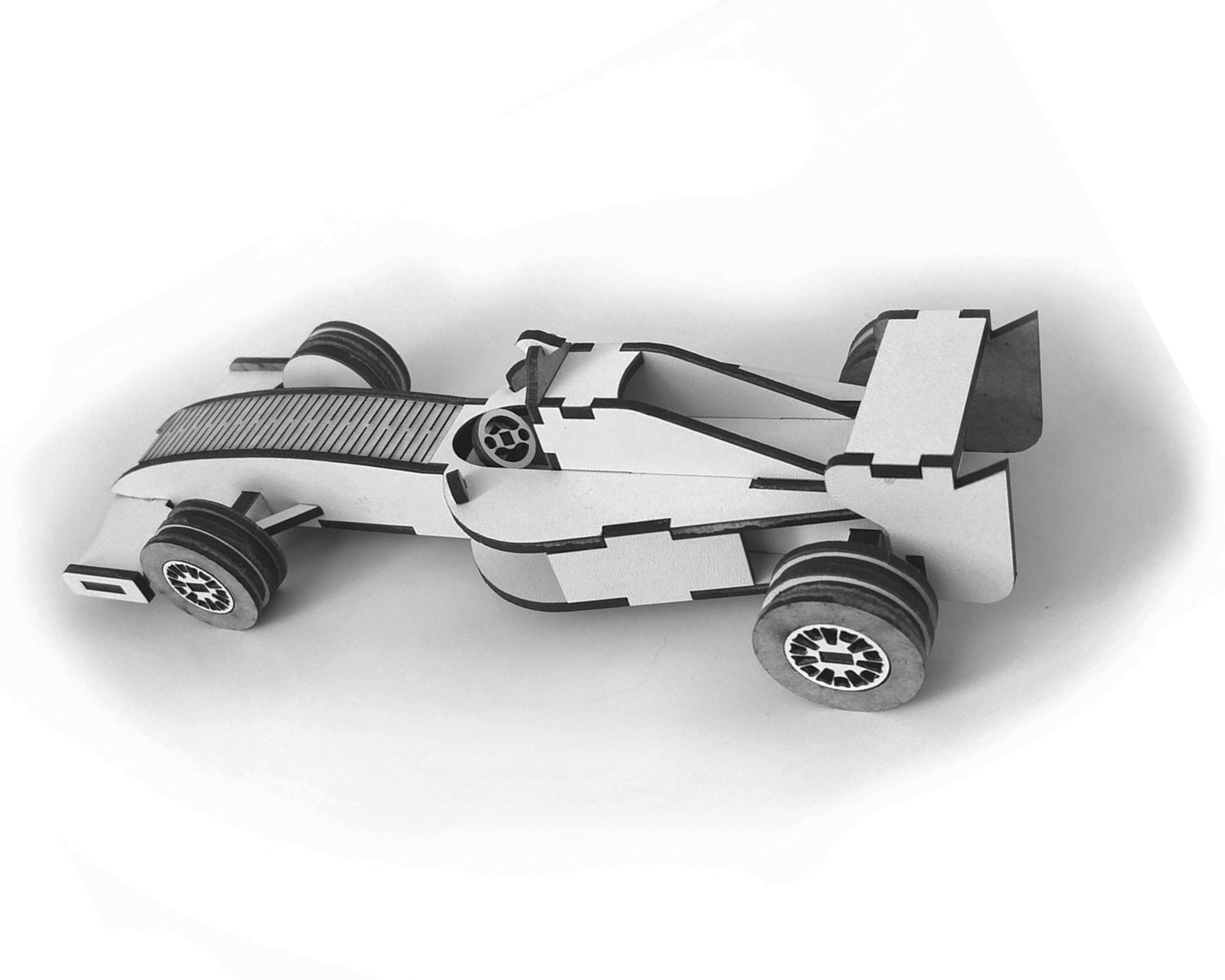 Racing Car, F-1, Lasercut File, 3D Puzzle, Vector, Laser Cut Vector ...