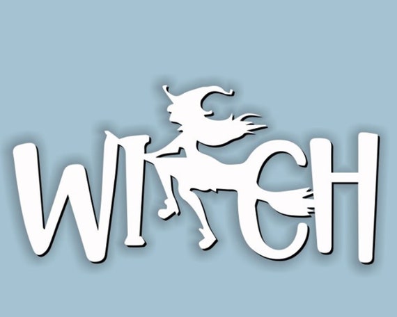 Witch Lettering Halloween Lasercut File 3D Puzzle Vector - Etsy