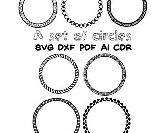 Circle Frame Svg, Circle Svg, Doodle Circle Cricut Svg, Doodle Circle ...