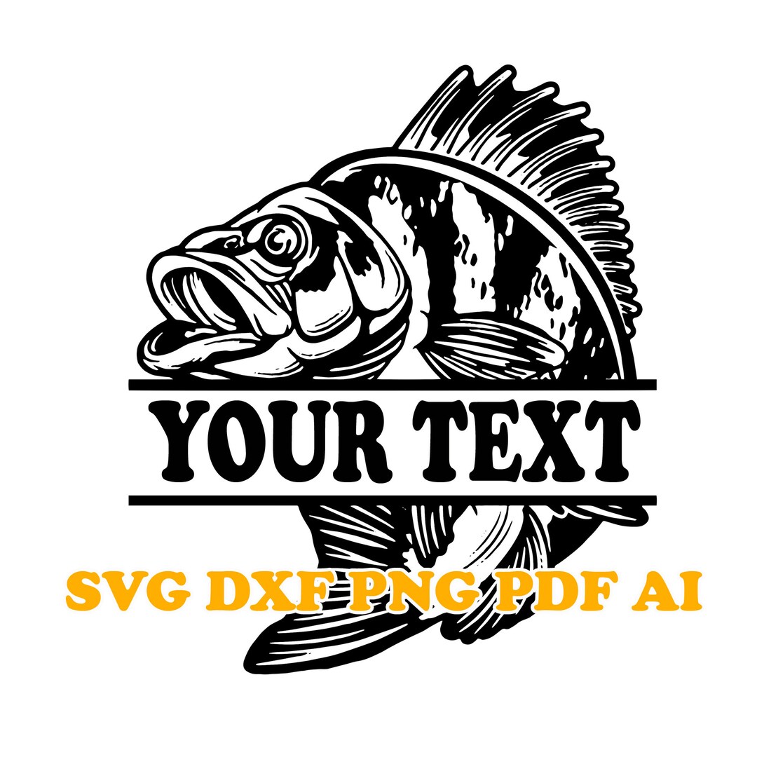 Bass Fishing Monogram Svg, Fishing Svg, Bass Name Fish Svg, Bass ...