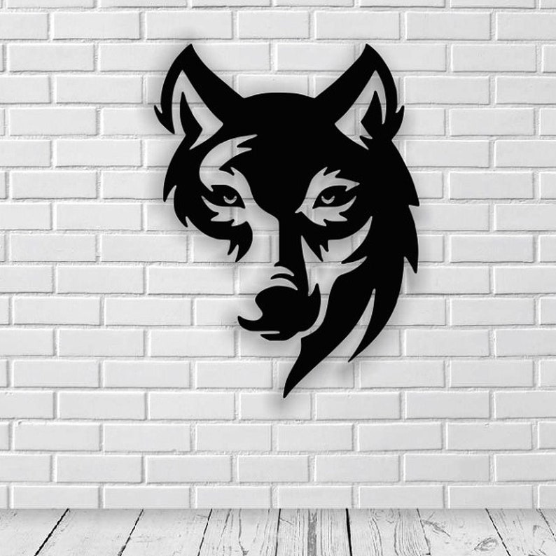Lobo SVG, panel de pared, archivo cortado con láser, lobo cricut ...