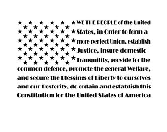 Flag Preamble to the US Constitution SVG - Etsy
