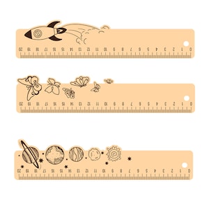 Set of 6 Rulers, Lasercut File, 3D Puzzle, Vector, Laser Cut Vector ...