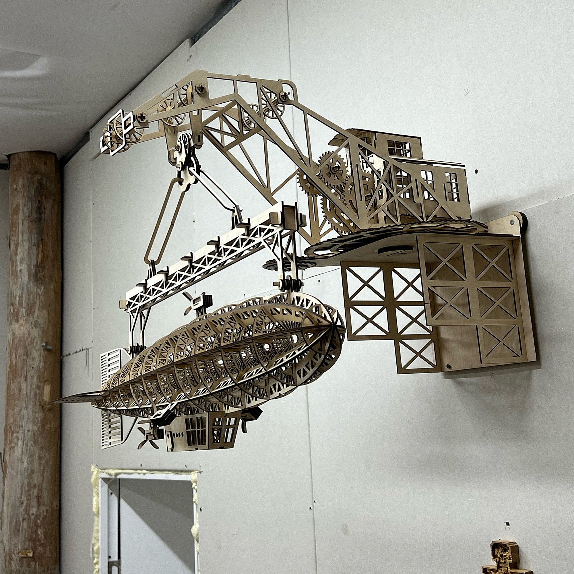 Airship Laser Cut SVG, Wooden Airship, 3D Room Decor Wooden Airship ...