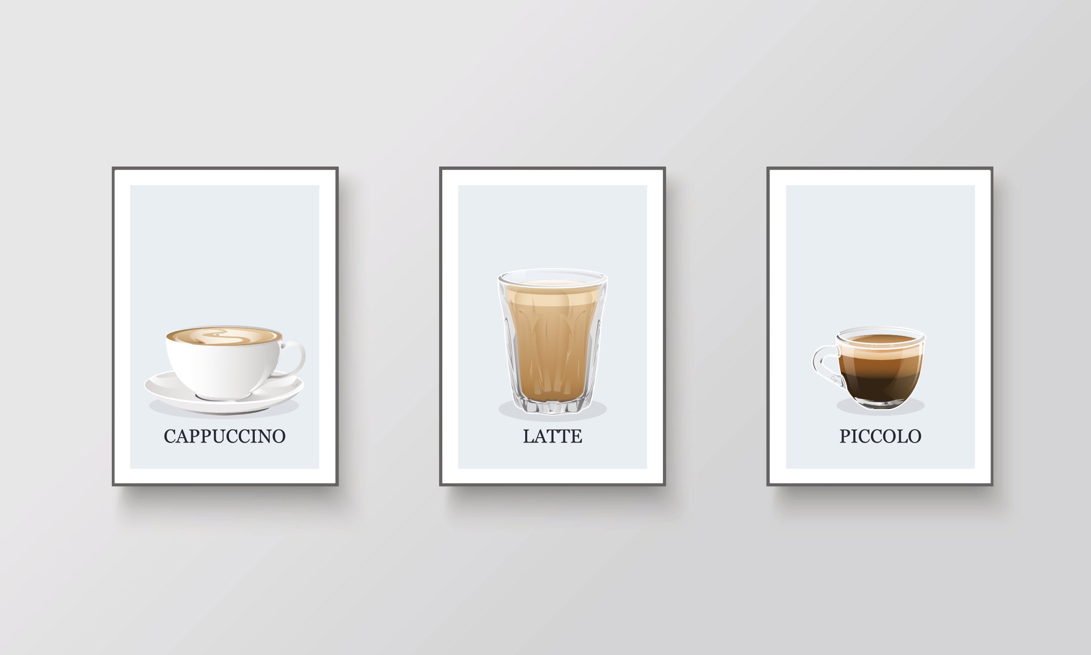Piccolo Coffee Print Coffee Art Giclee Print Home Decor - Etsy UK