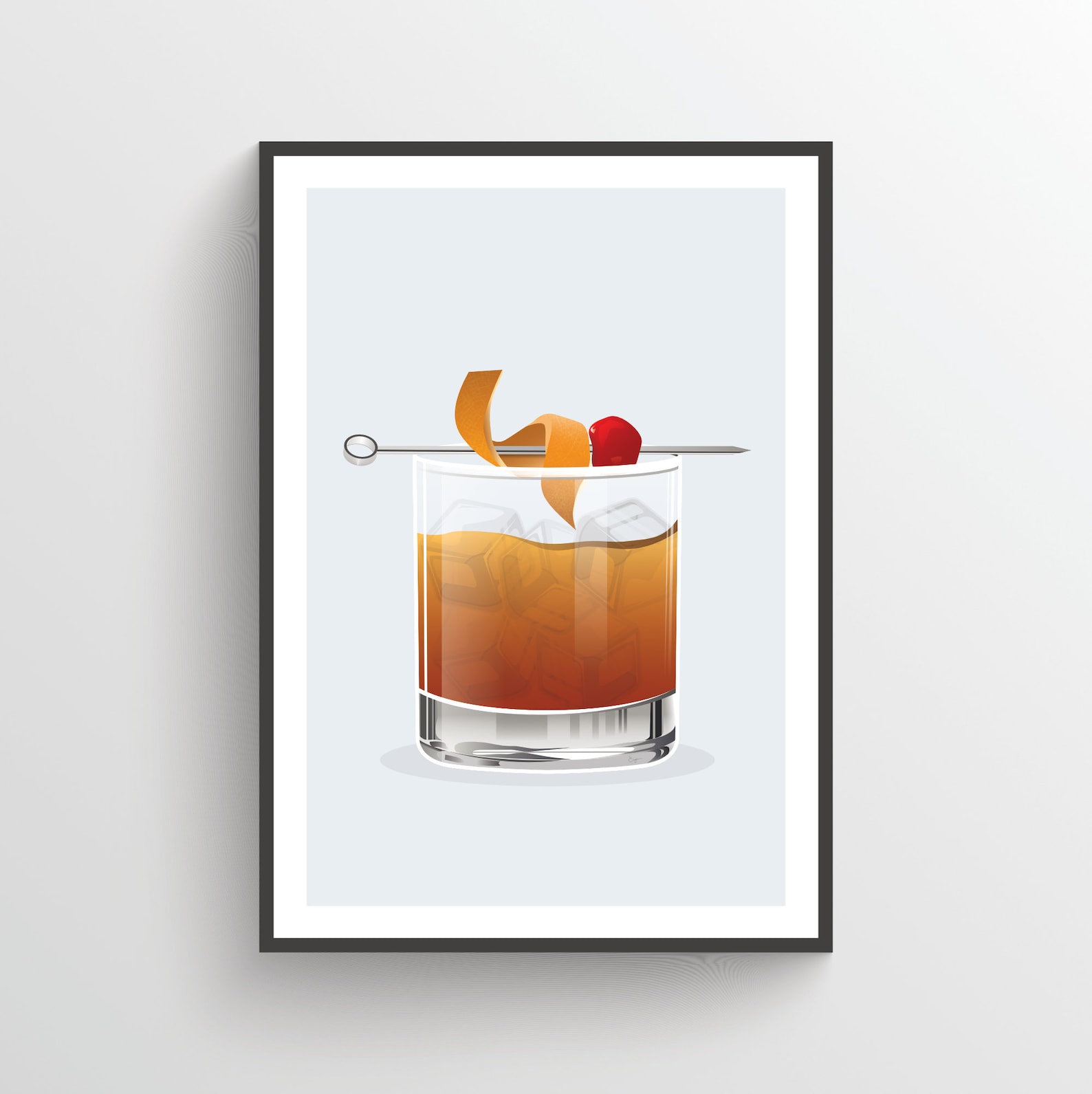 Old Fashioned Archival Print Cocktail Artwork Giclee Print - Etsy