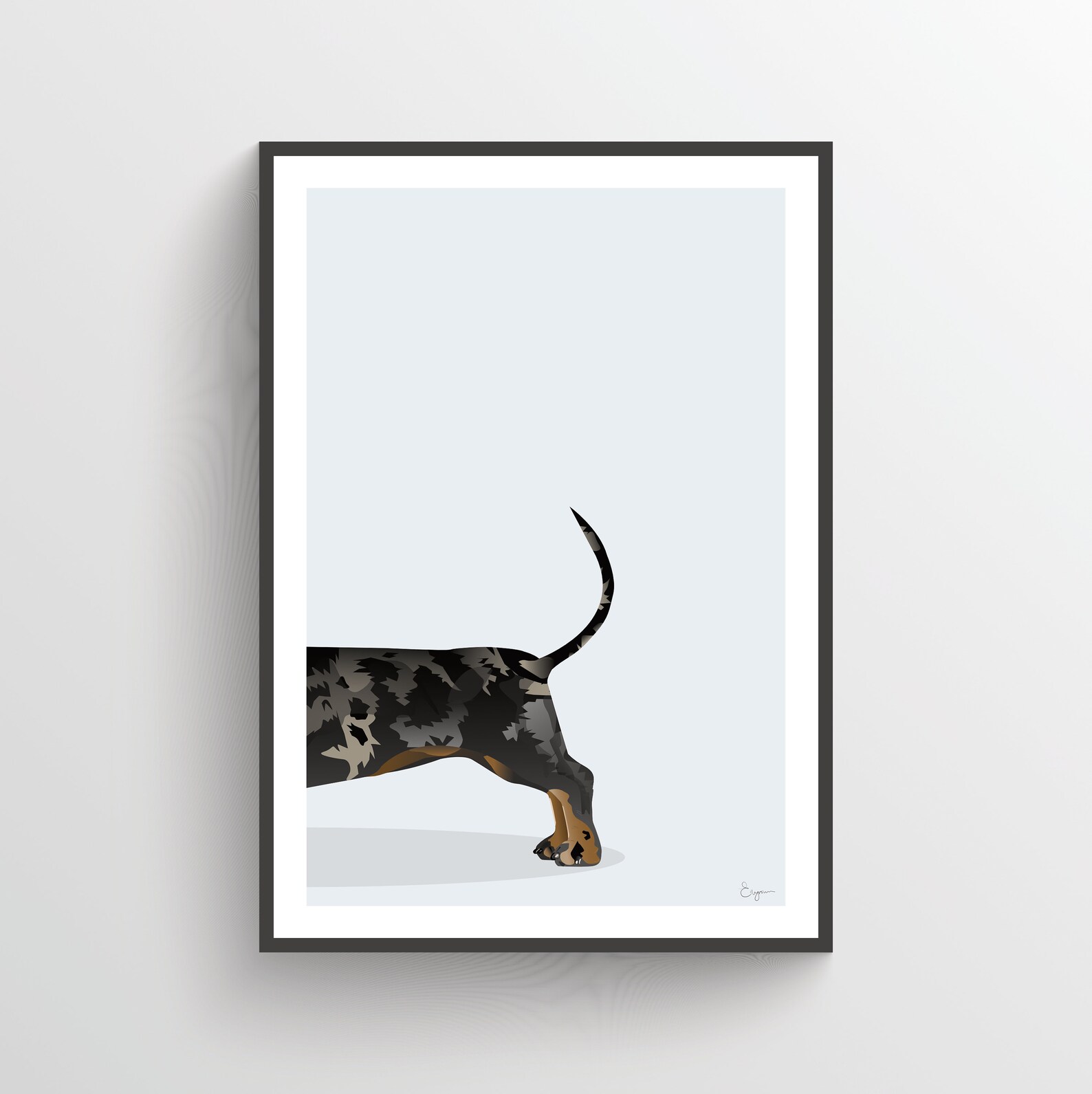 Silver Dapple Dachshund Dog Set of 2 Digital Prints Wiener - Etsy