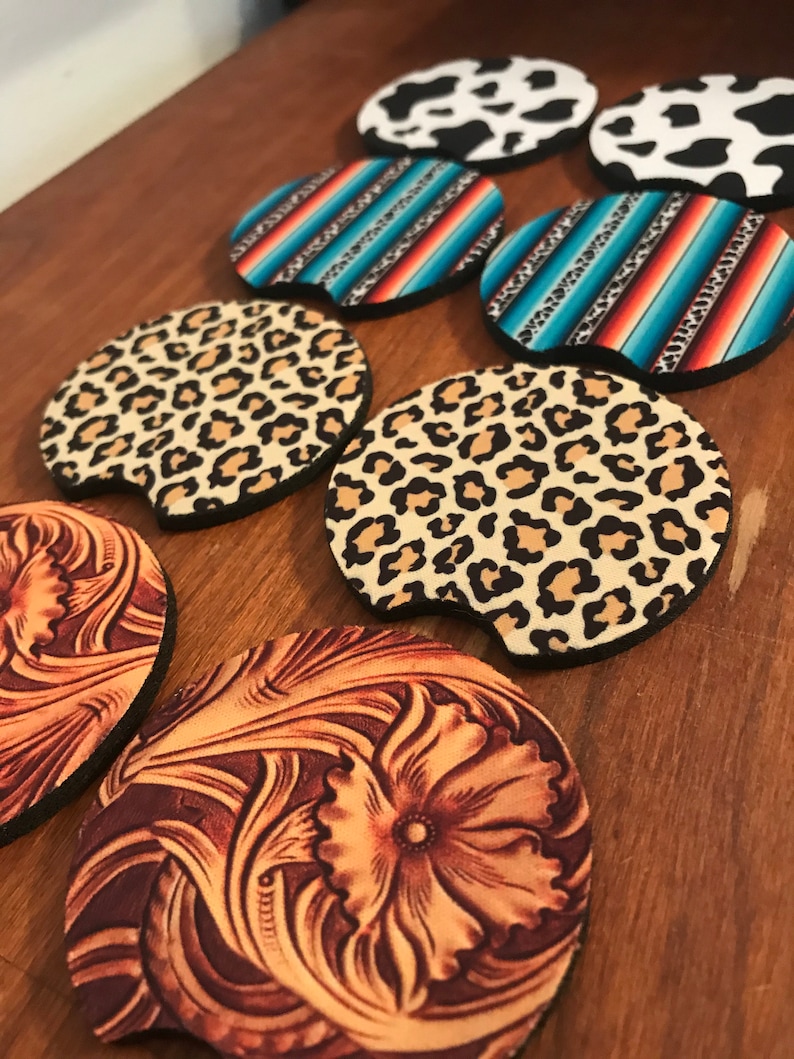 Western Car Coasters - Etsy