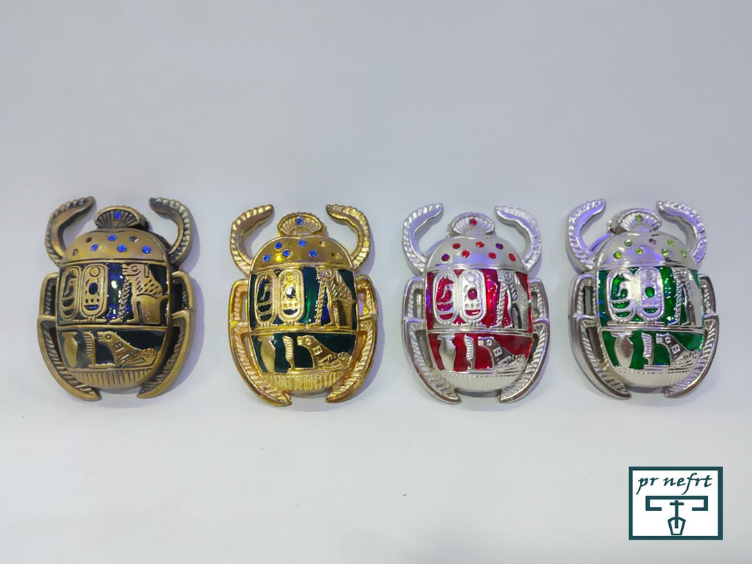 Egyptian Scarab, Pharaonic Scarab. Scarab of Glazed Metal. Available in ...