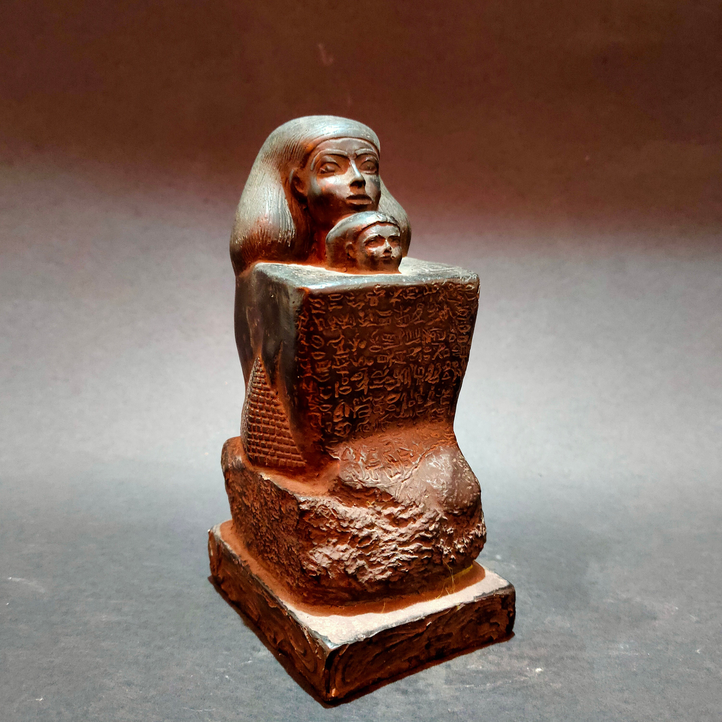 A unique statue of Senmut and Nefro RaA heavy and hard stone | Etsy