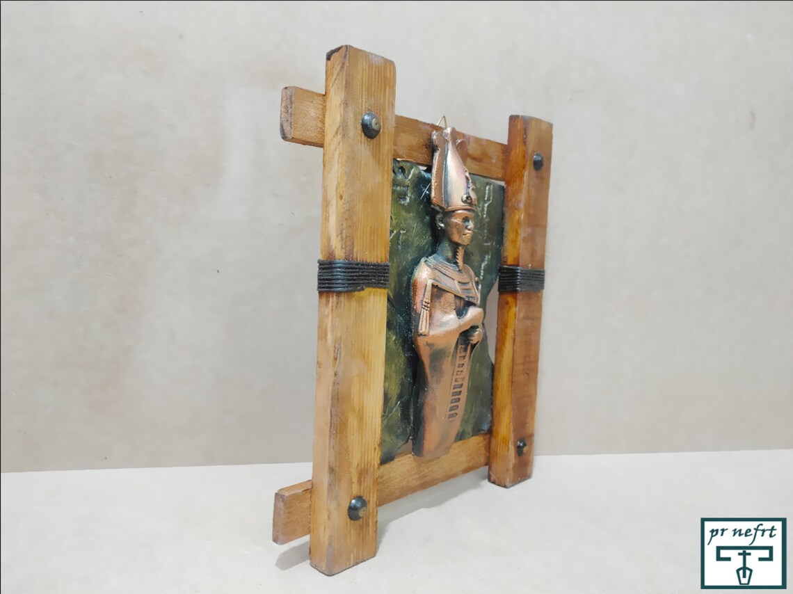 Rare and Distinguished. A Mural of the God Osiris . Osiris Altar Statue ...