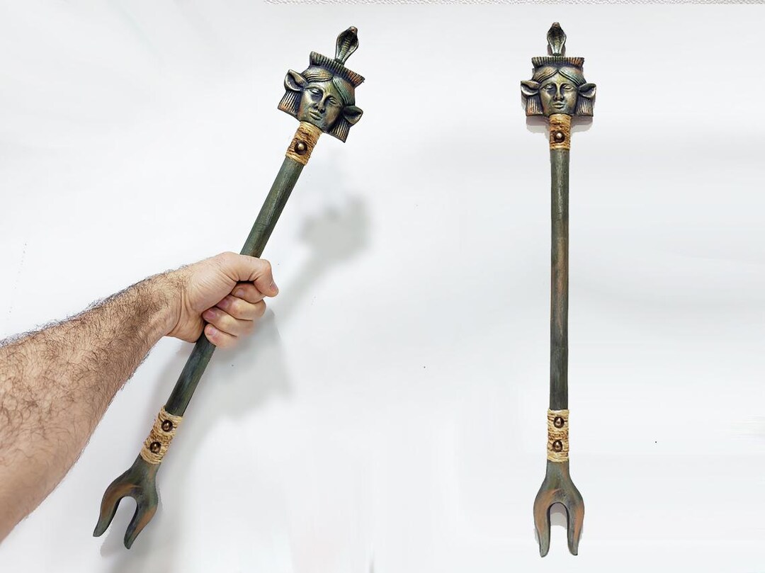 Hathor Scepter. GODDESS Hathor. Egyptian Goddess Staff, Handmade in ...