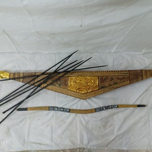 Ancient Egyptian Quiver, Bow and Arrow. Tutankhamun's Bow (made in ...