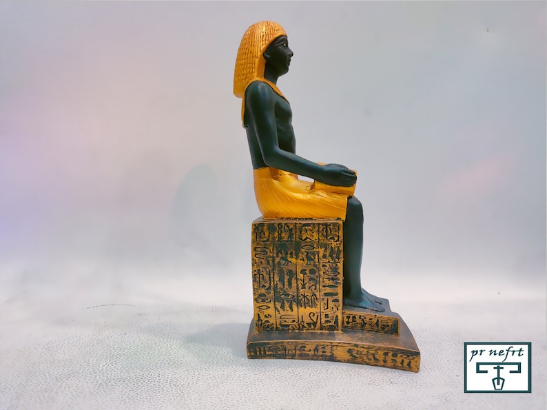Imhotep Statue. Seated Statue. Imhotep. Made in Egypt 22cm - Etsy