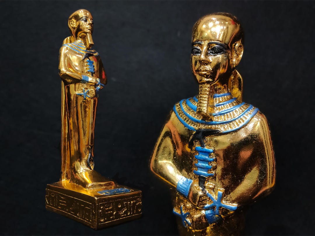 Statue of the God Ptah. Statue Ptah. 24k Gold Leaf. the God of Art and ...
