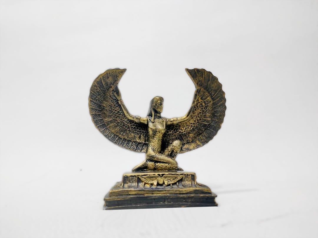 ISIS. Statue of the Goddess Isis. Open Wings Protection. Isis Goddess ...