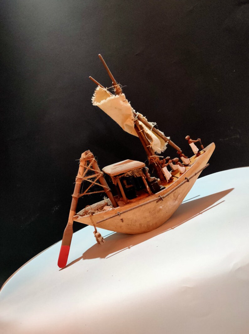 Ancient Egyptian Wooden Boat Model reproduction made in - Etsy