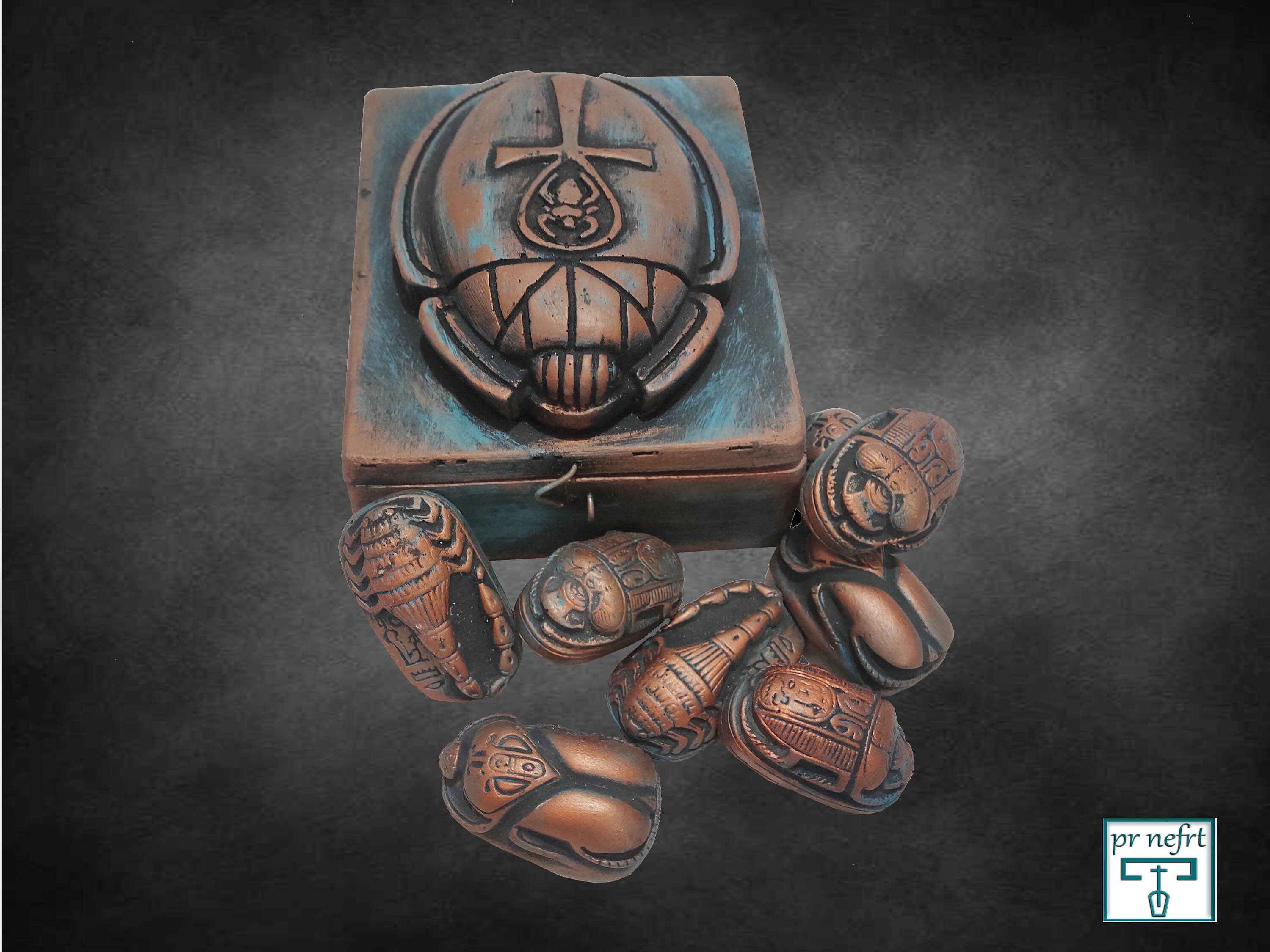 Antique Scarab Box A Rare Box Topped With a Large Scarab and | Etsy