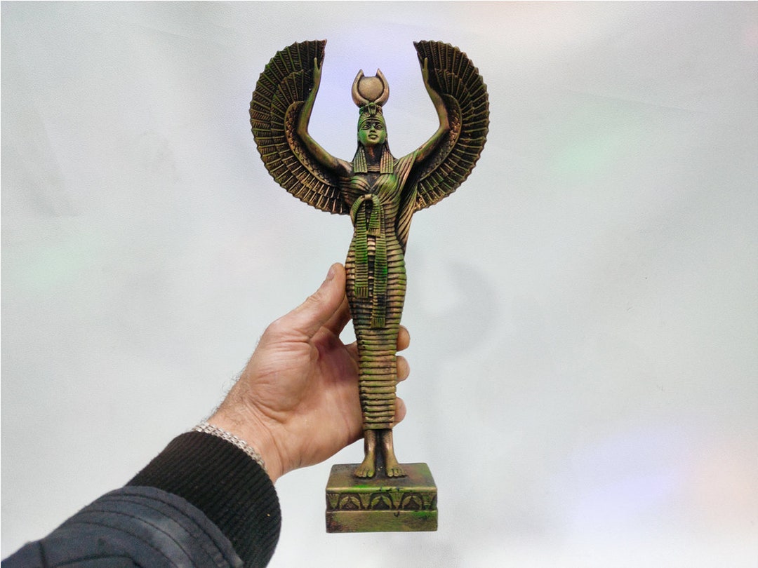 The Winged Goddess Isis Statue - A Powerful Statue of Isis. Stone in ...