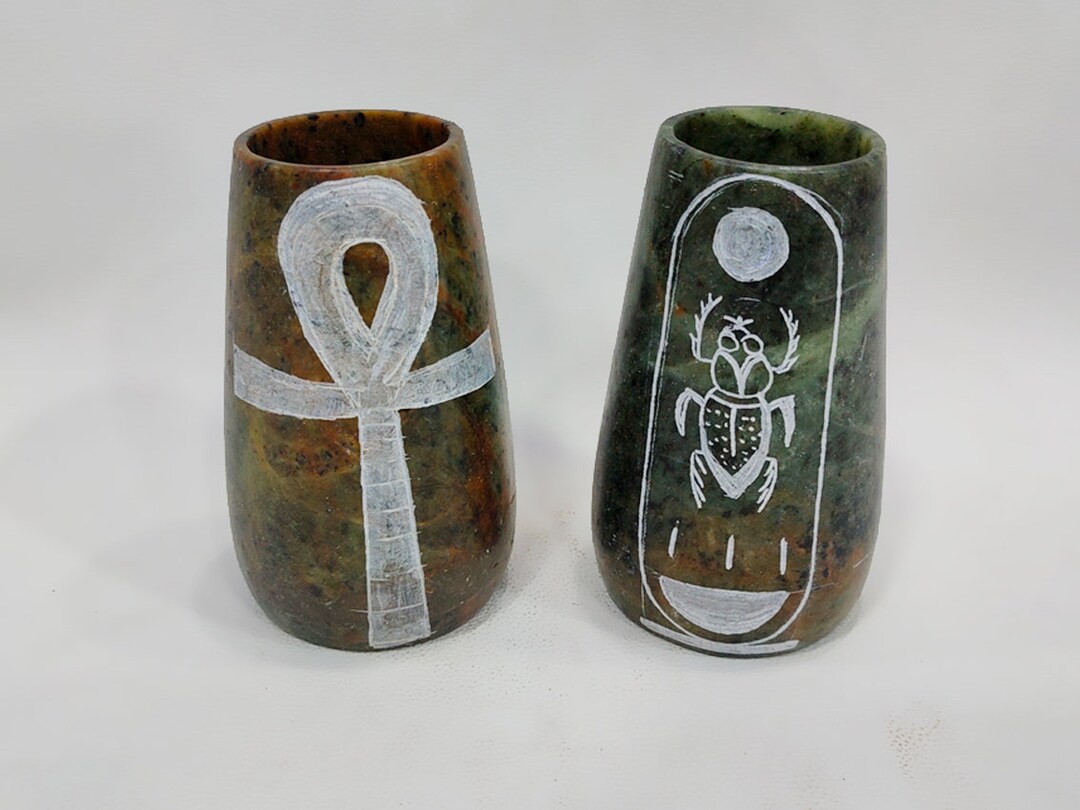 Homer Stone Vase. Tutankhamun Won. Vase is the Key to Life. Made in ...