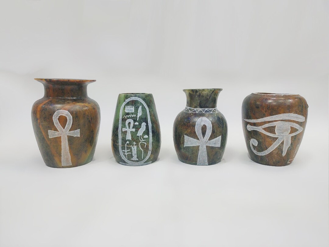 Homer Stone Vase. Vase Ankh. Eye of Horus Vase. Vase Tutankhamun ...