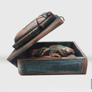 Antique Scarab Box A Rare Box Topped With a Large Scarab and Inside It ...