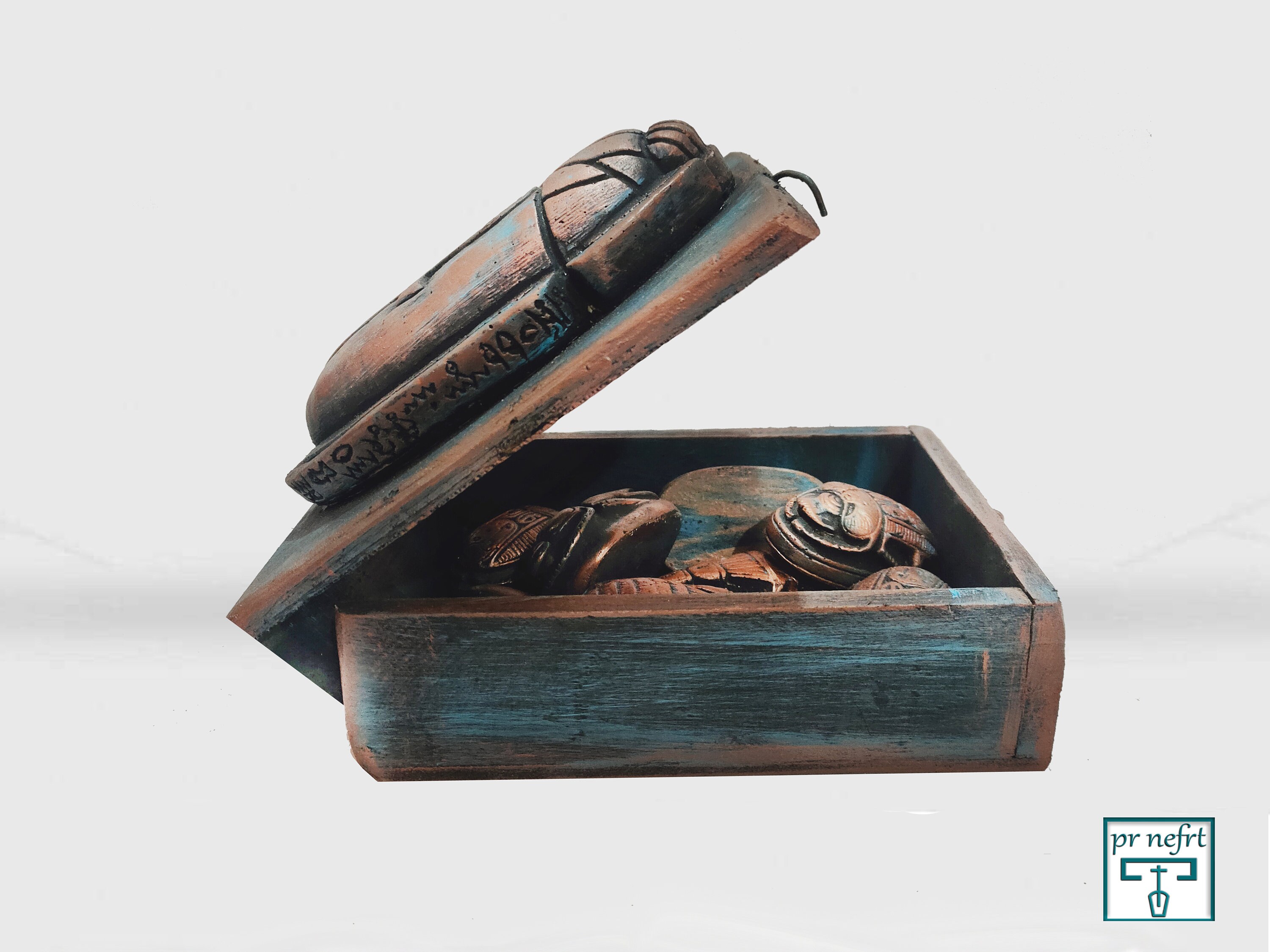 Antique Scarab Box A Rare Box Topped With a Large Scarab and | Etsy