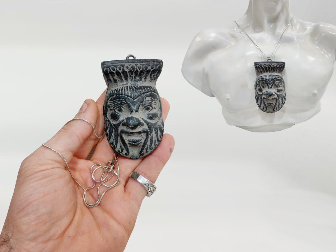 Best -great Necklace of God Bes. Strong Old Necklace Made in Egypt Bes ...